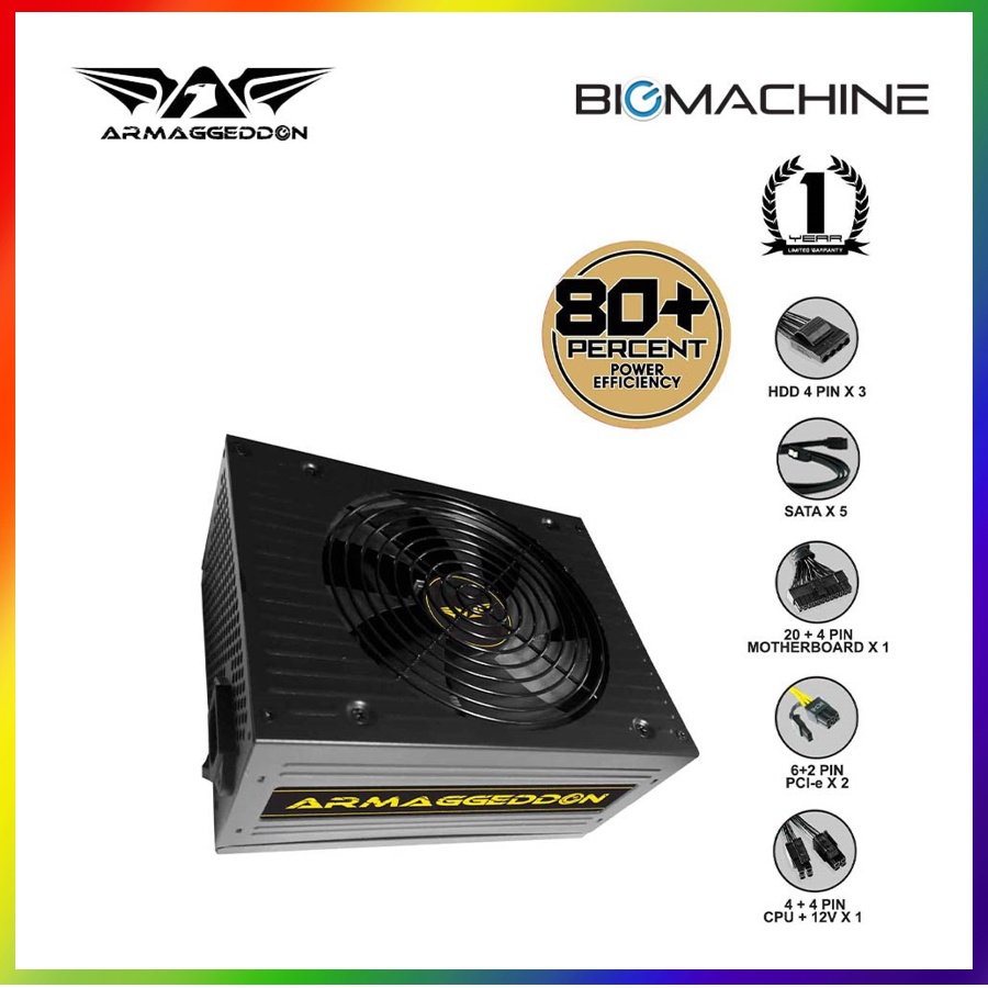 Armaggeddon Voltron Platinum 700 Power Supply with 120mm Silent Fan (Peak Power Output 1400 ...