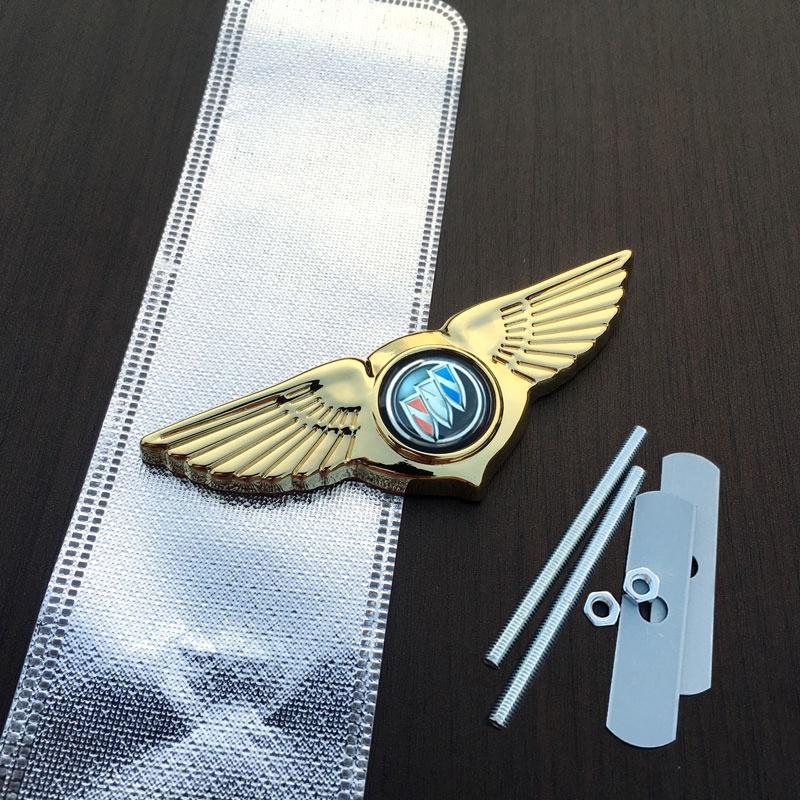 Metal Car Sticker Front Grille Badge Wings Emblems for Buick XT HRV ...