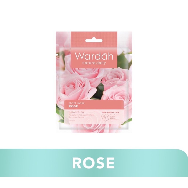 Wardah Nature Daily Sheet Mask Rose (20ml) | Shopee Malaysia