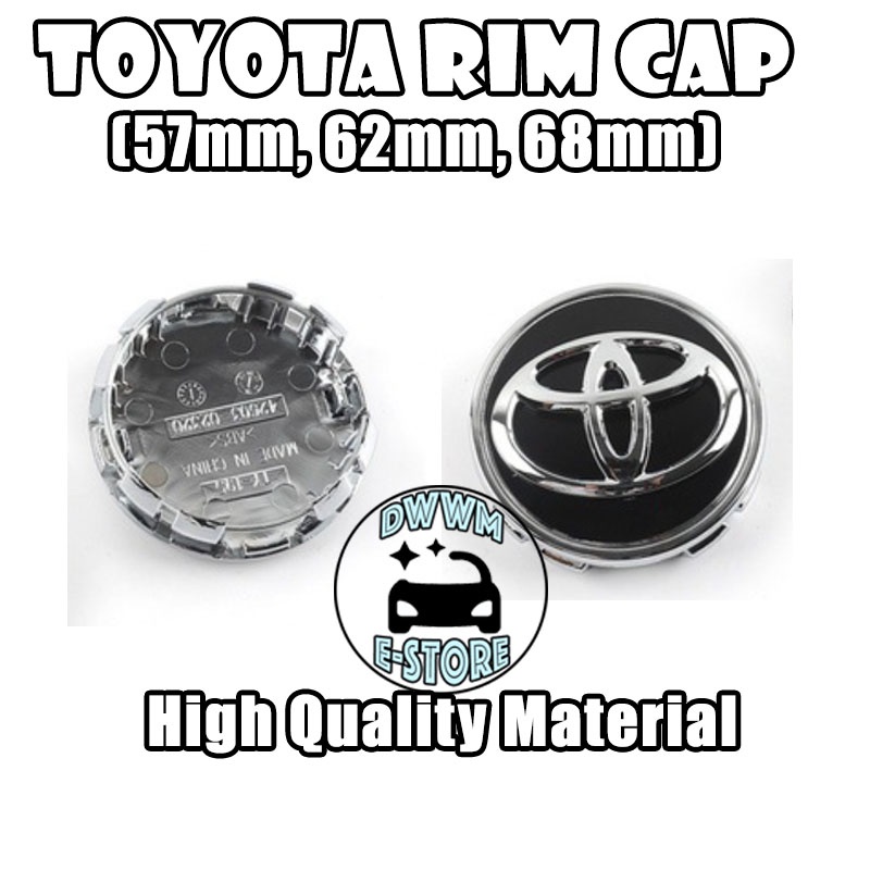 4 pcs Toyota Wheel Sport Rim Center Cap 57mm, 62mm 68mm Vios, Avanza ...