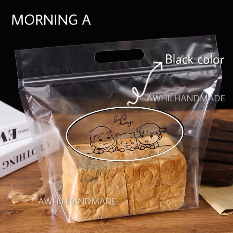 [Ready Stock]5pcs Ziplock Toast Bag 450g Loaf Bread Bag Bekas Roti ...