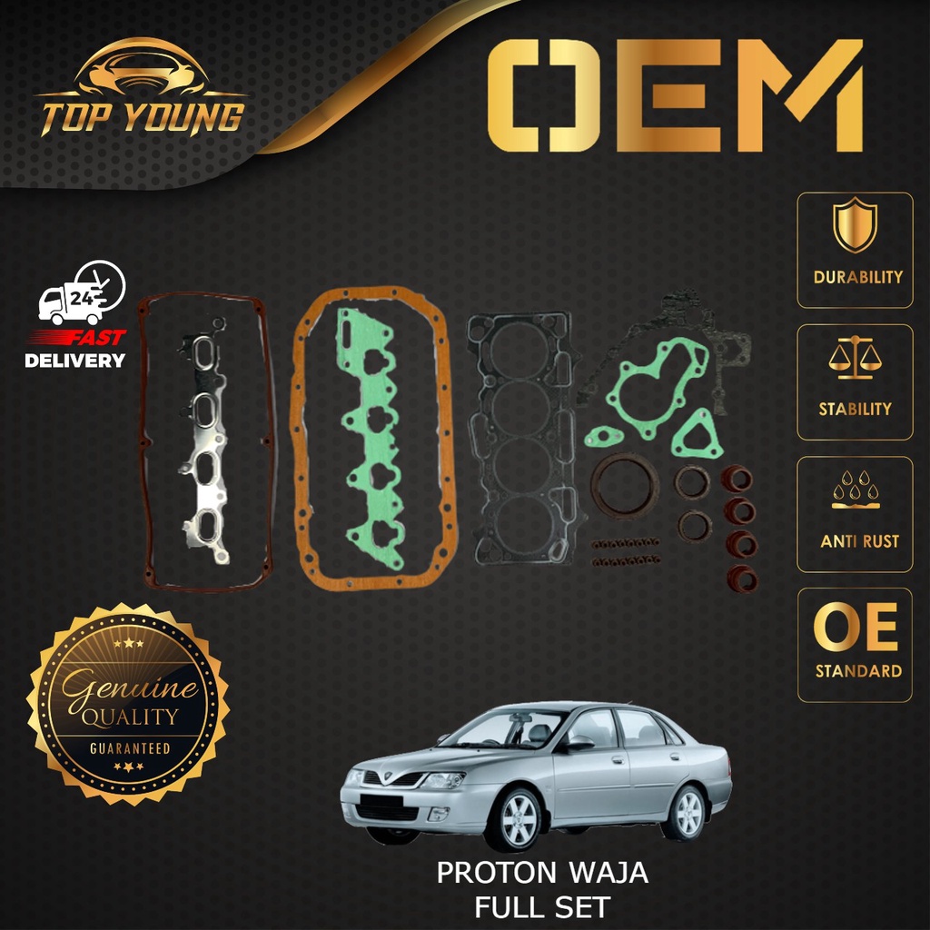 FULL SET GASKET PROTON WAJA TOP QUALITY ENGINE FULL SET GASKET | Shopee ...