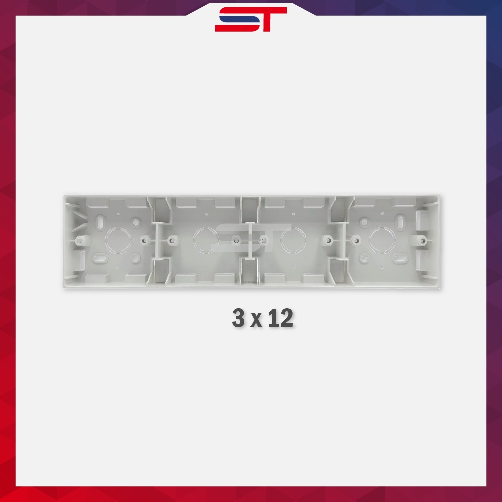PVC BOX SURFACE TYPE NUT / ELECTRICAL BOX / WHITE BOX / BASE 3X3 / 3X7 ...