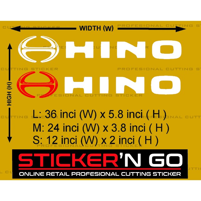 STICKER CUSTOM CUTTING HINO LORI LORRY DESIGN | Shopee Malaysia