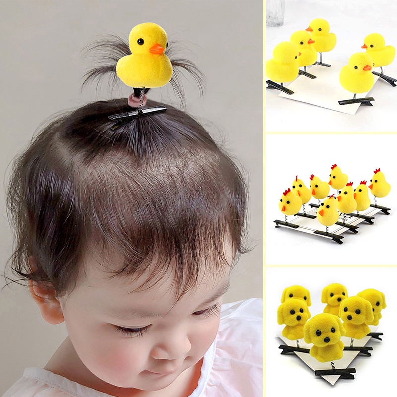 Simple Lovely Animal Doll Plush Girls Hair Pins Creative Funny Dog ...