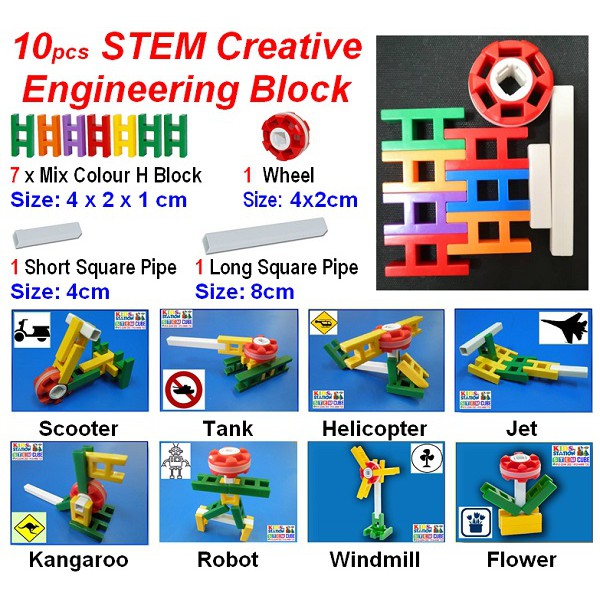 [Ready Stock in KL] STEM Creative Engineering Lasy Block with 7xSmall H ...
