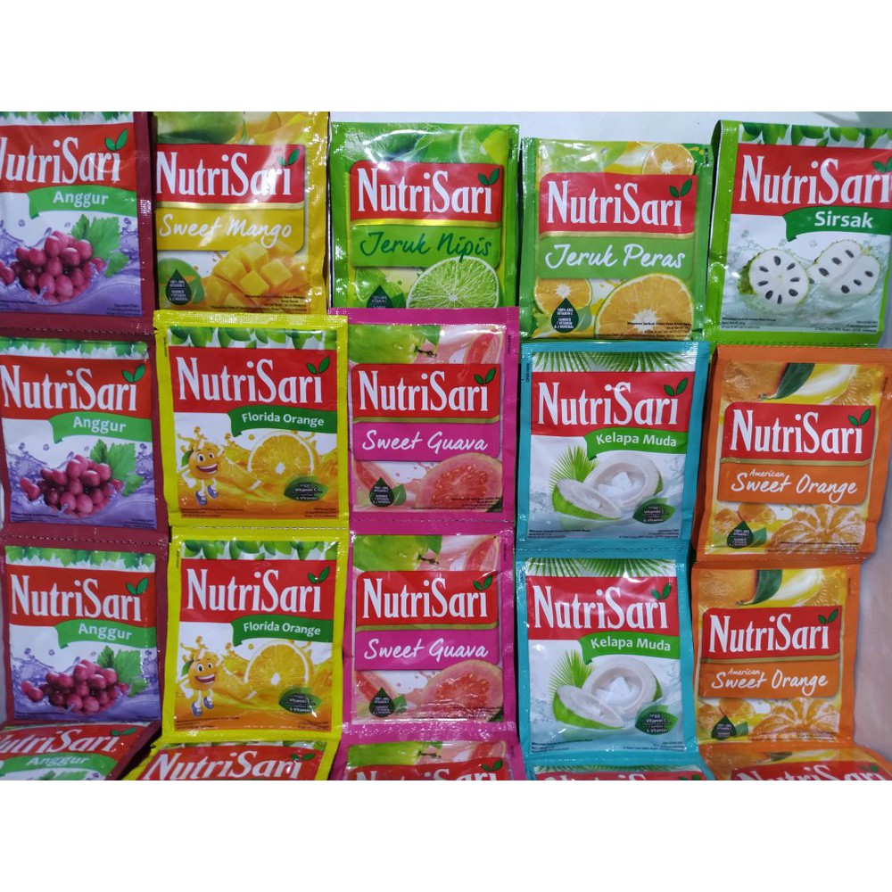 Nutrisari Powdered Drink in Various Flavors (1 Pack = 10 Sachets ...