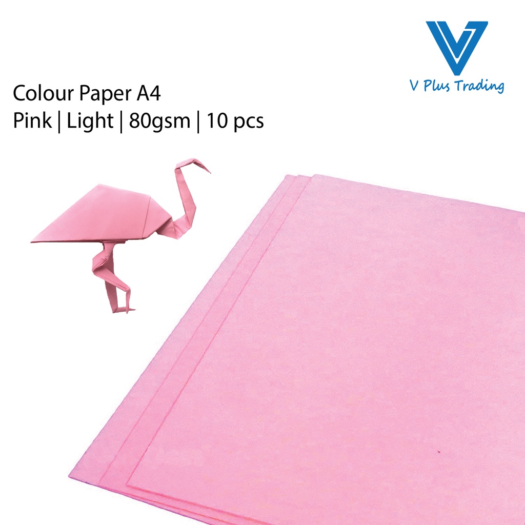 Colour Paper A4 Pink | Light | 80gsm | 10 pcs | Shopee Malaysia