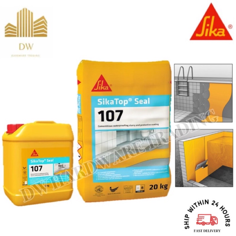 🔥Ready Stock🔥SIKA TOP SEAL - 107 A 20kg + B 5kg (GREY) *set ...