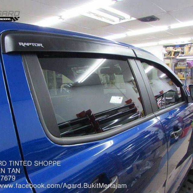 FORD RANGER RAPTOR T8 DOOR VISOR INJECTION TYPE WITH MATT BLACK COATING | Shopee Malaysia