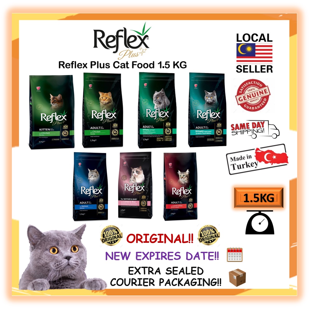 🌟100% ORIGINAL🌟 Reflex Plus Adult Cat Food Premium Flavor / Makanan ...