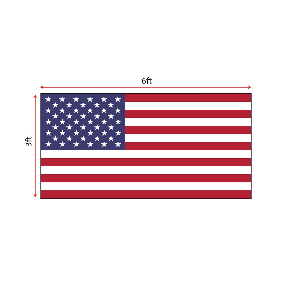 United States Of America (USA) Flag 3x6ft, Bendera USA 3x6ft, Polyester ...