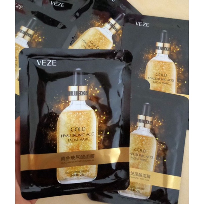 💥VEZE 24k Gold Hyaluronic Acid Facial Mask/24K黄金玻尿酸面膜💥 | Shopee Malaysia