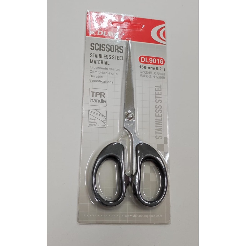 DINGLI Stainless Steel Scissors - 6.2 Inch (158mm) - DL9016 (Pcs ...