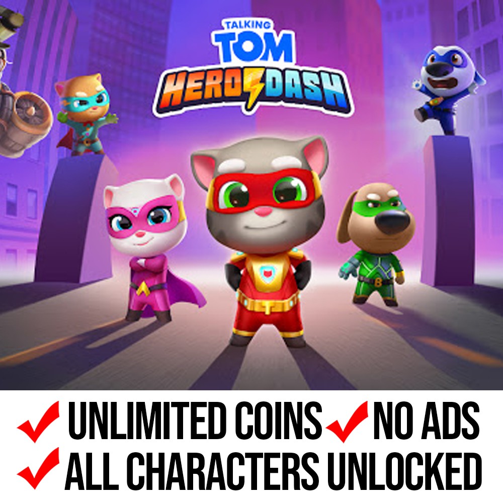 [Android Game] Talking Tom Hero Dash (MOD, Unlimited Coins, Unlocked ...