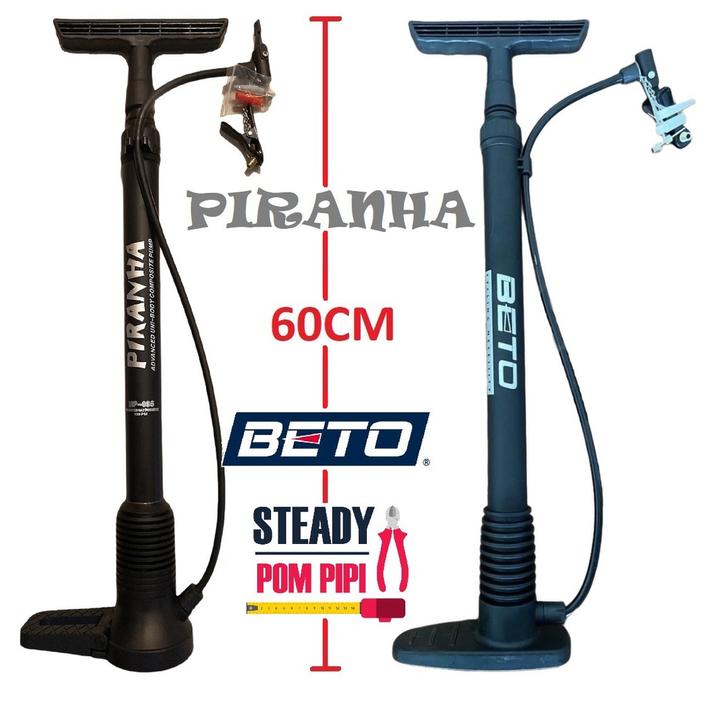 BETO PIRANHA BICYCLE PUMP / FLOOR PUMP / PAM BASIKAL / MOTORCYCLE PUMP ...