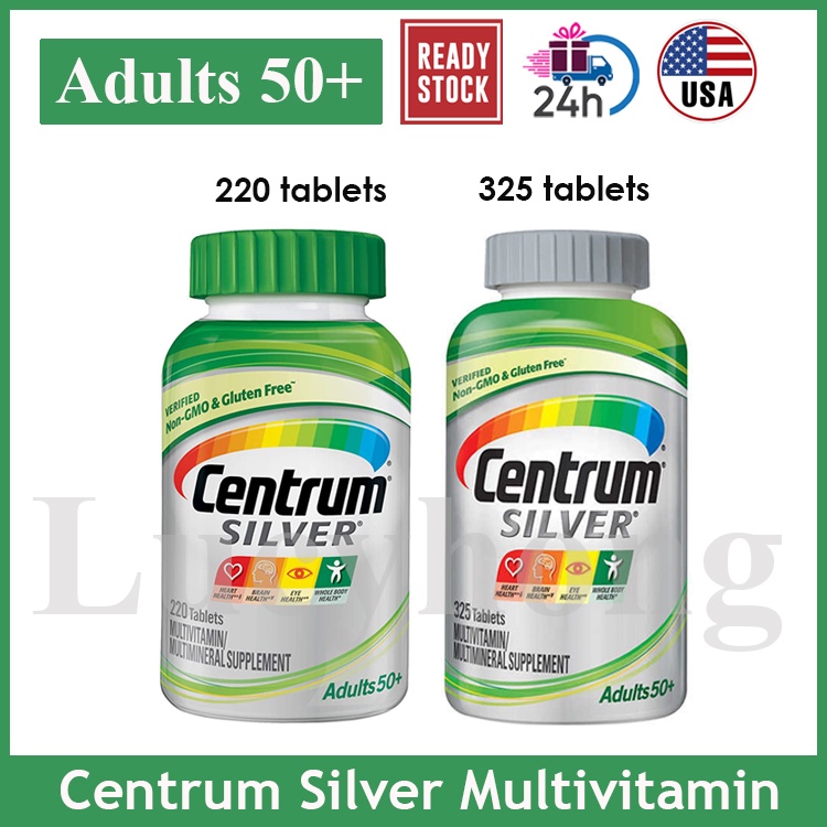 Centrum Silver Multivitamin for Adults 50 Plus Multimineral Supplement ...
