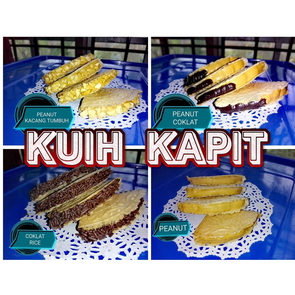 Kuih Kapit / Kuih Sepit Rindu Rasa Asli (500 GRAM++/32 Keping) | Shopee ...