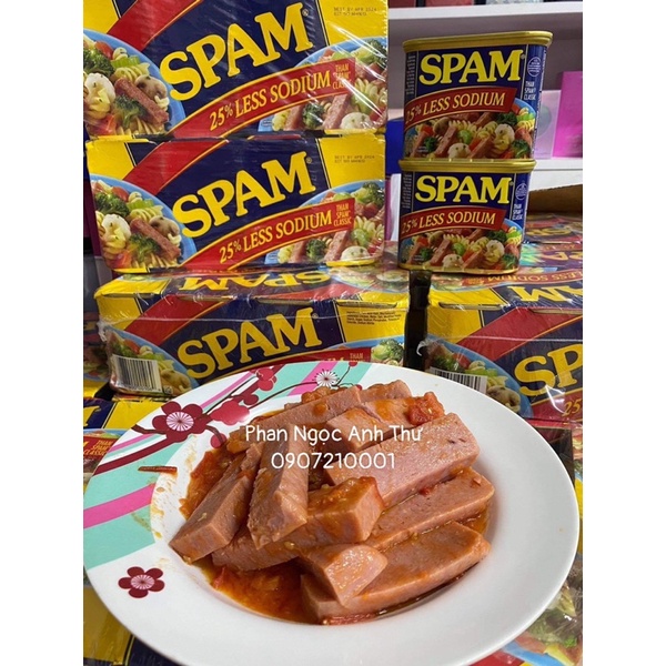 Spam Canned Meat 25% Less Sodium (340g) | Shopee Malaysia