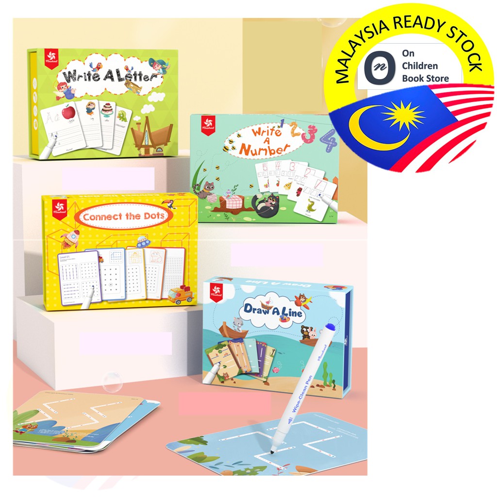 Pinwheel Hand Writing Training - Draw A Line, Connect The Dots, Write A ...