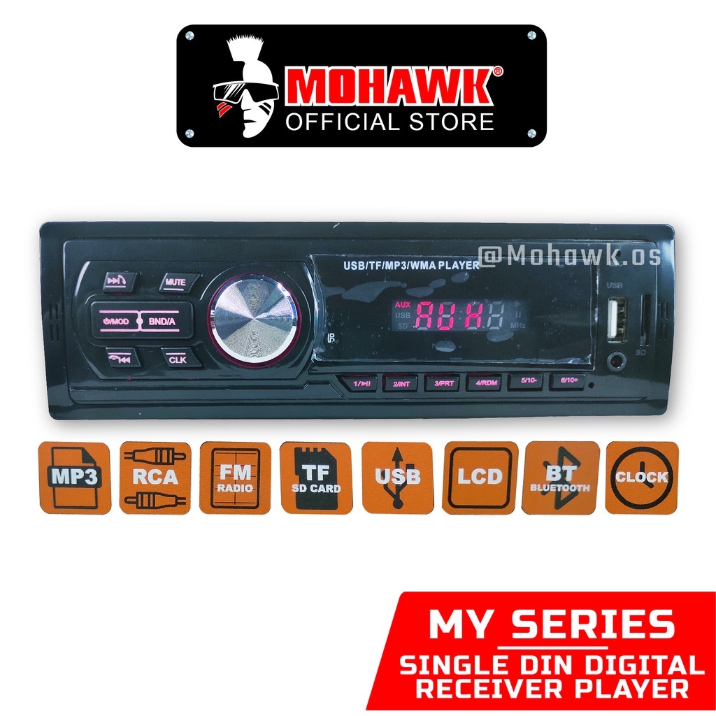 Mohawk My Series Single Din Digital Receiver USB MP3 SD AUX FM RADIO ...