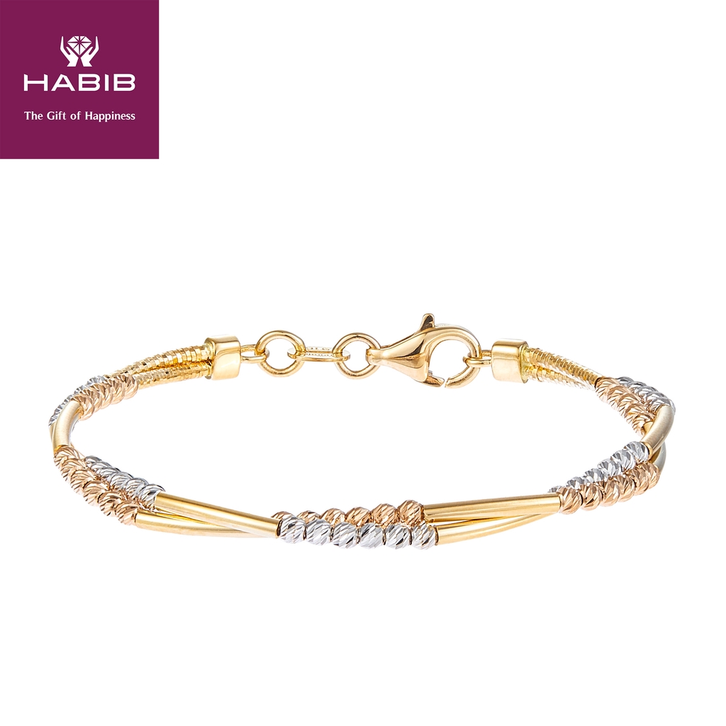 HABIB Oro Italia 916 Yellow and Rose Gold Bangle (for baby) GB8601-TI ...