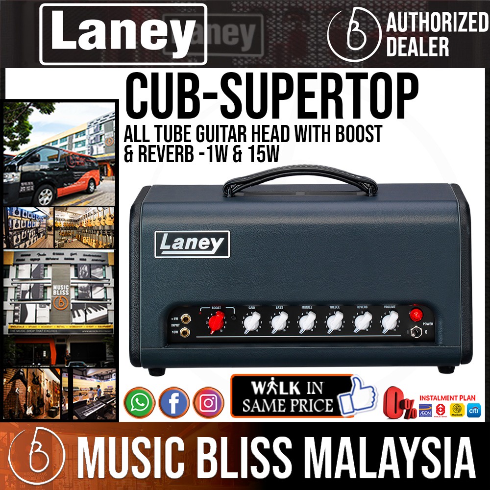Laney CUB-SUPERTOP 15W All Tube Guitar Amp Head (CUB SUPERTOP) | Shopee ...