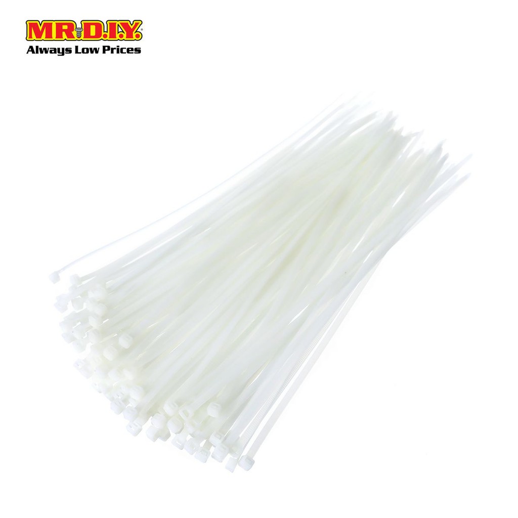 (MR.DIY) White Cable Ties (5mm x 30cm) 100pcs | Shopee Malaysia