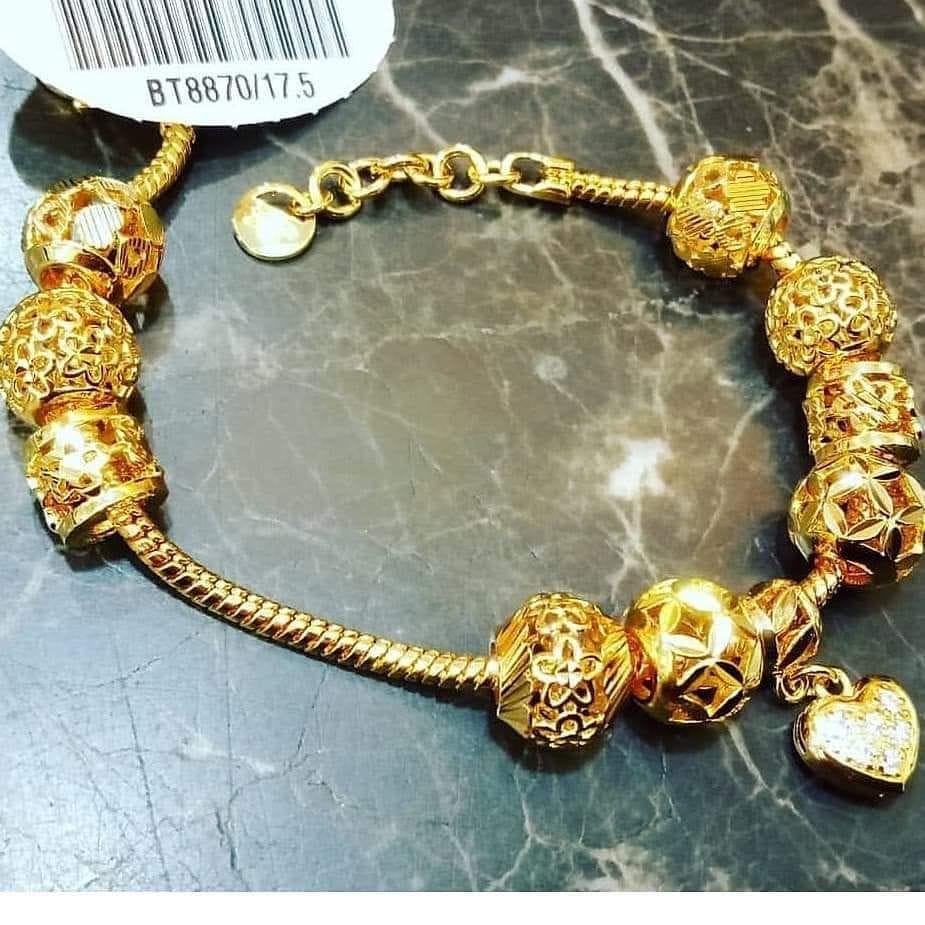ORIGINAL ZHULIAN Rantai Tangan Adora saduran emas 999/24K BT5102 ...