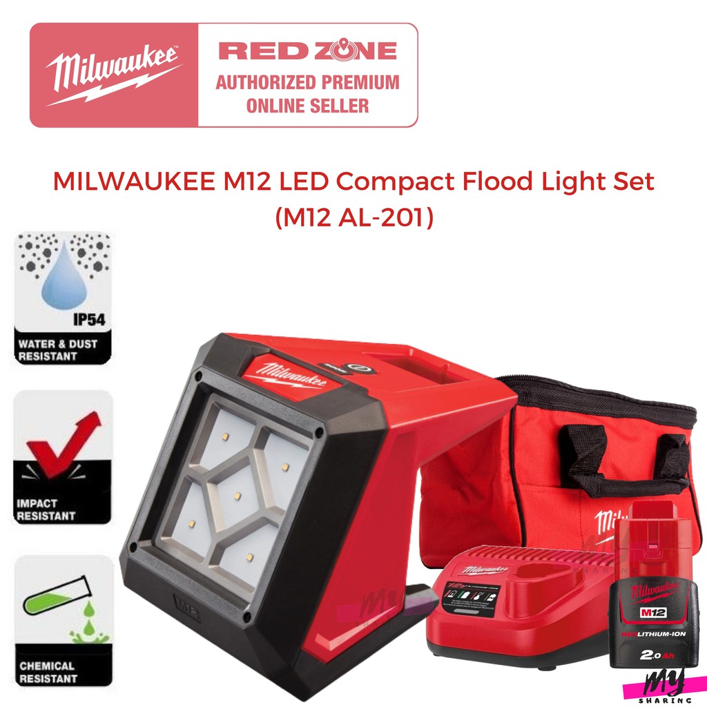 MILWAUKEE M12 LED Compact Flood Light Set (M12 AL-201) | Shopee Malaysia