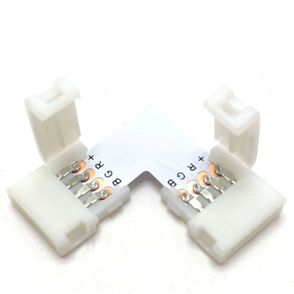 4 PIN L SHAPE RGB LED STRIP 5050 CONNECTOR | Shopee Malaysia