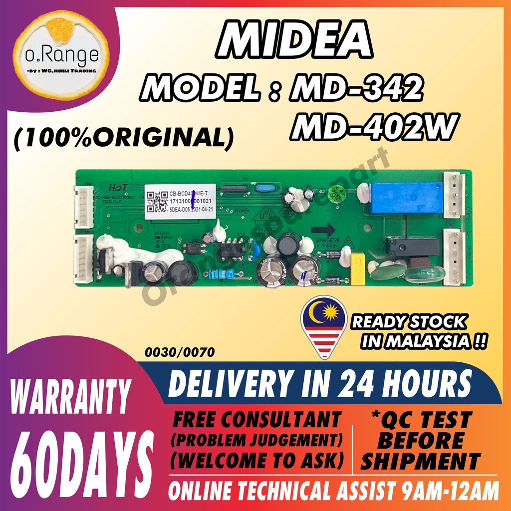 ( 100%ORIGINAL !! ) MD-342W / MD-402 MIDEA REFRIGERATOR PCB BOARD MD ...