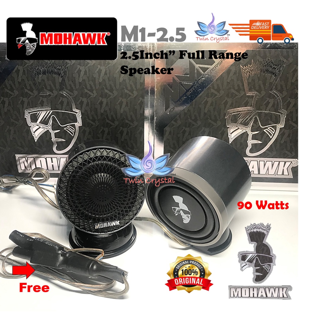 Mohawk M1 Series 2.5 inch Full Range Speaker Double Side Bass+mid+tweeter Car Audio Sound ...