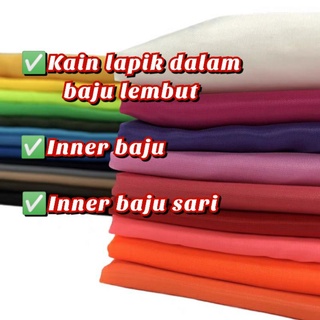 🇲🇾Kain Pongee Bidang 45"/inch | Kain lining | Kain alas baju | Kain ...