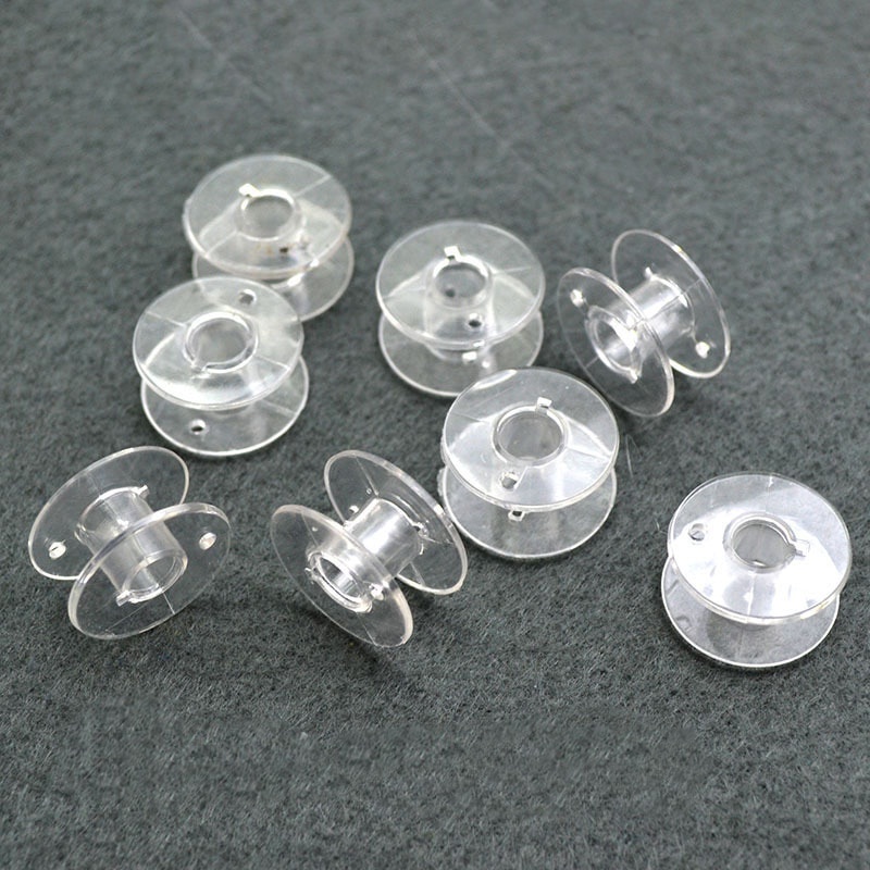 20pcs Clear Plastic Machine Bobbins Embroidery Pre-wound Thread kit for ...
