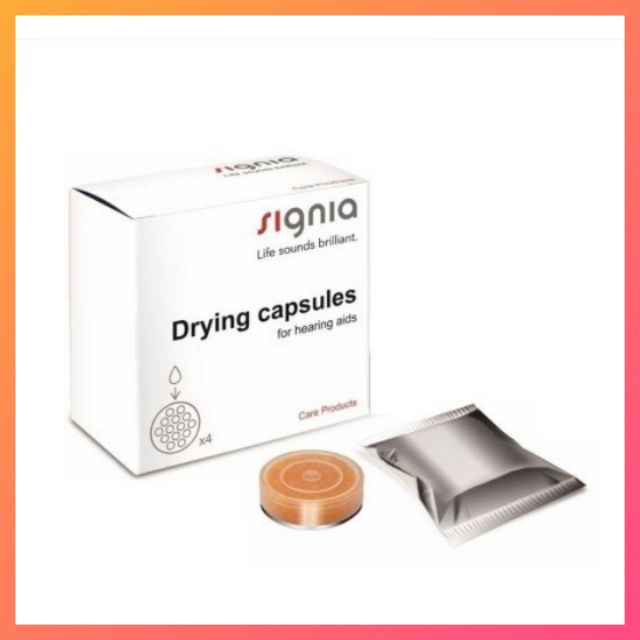 Signia Drying Capsules for dehumidifying hearing aids (Box of 4 ...