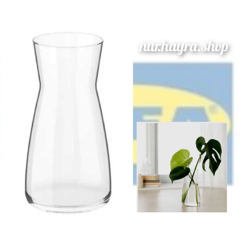VASE / BALANG KACA / Home Deco / 1kea Karafe 1 litre / Clear Glass ...
