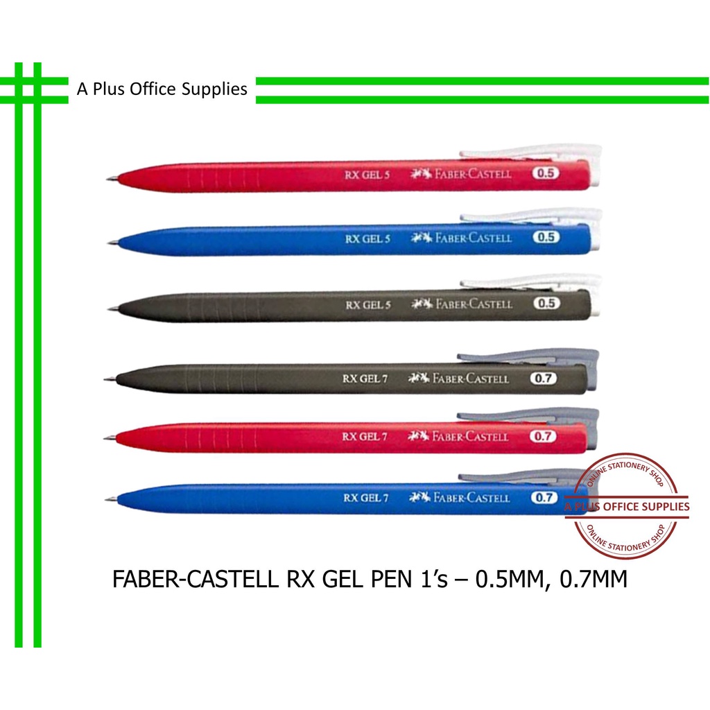 FABER-CASTELL RX Gel Pen 1pc / Pen Dakwat Gel - 0.5mm, 0.7mm | Shopee ...