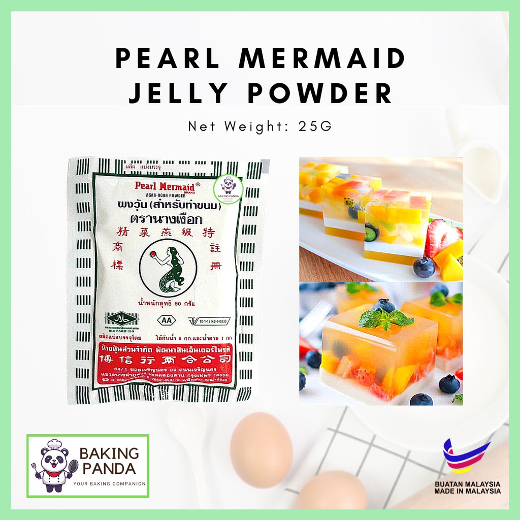 Pearl Mermaid Brand Agar-Agar Powder 25G / Pearl Mermaid Jelly Powder ...