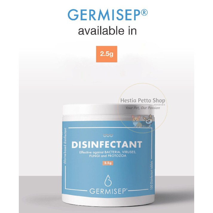Germisep 2.5g by Hovid Disinfectant tablets against Covid-19, canine ...