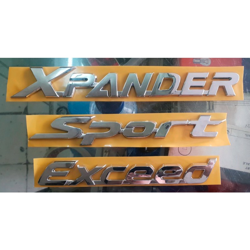 Xpander Logo Emblem - SPORT - EXCEED Rear Trunk Door Mitsubishi Xpander ...