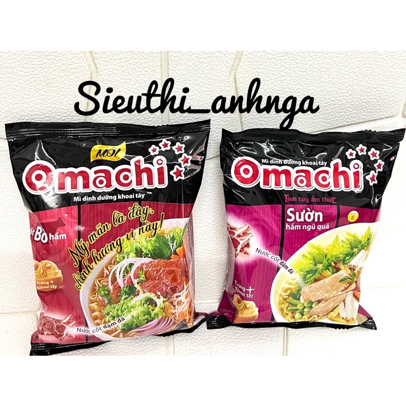 Omachi Shrimp Noodles Stewed Rib-Stewed Beef Sauce 80g Pack | Shopee ...