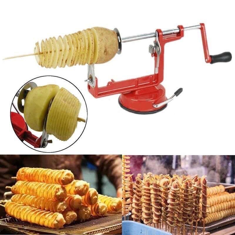 🔥Ready Stock🔥Spiral Potato Slicer mesin kentang putar potato roller ...