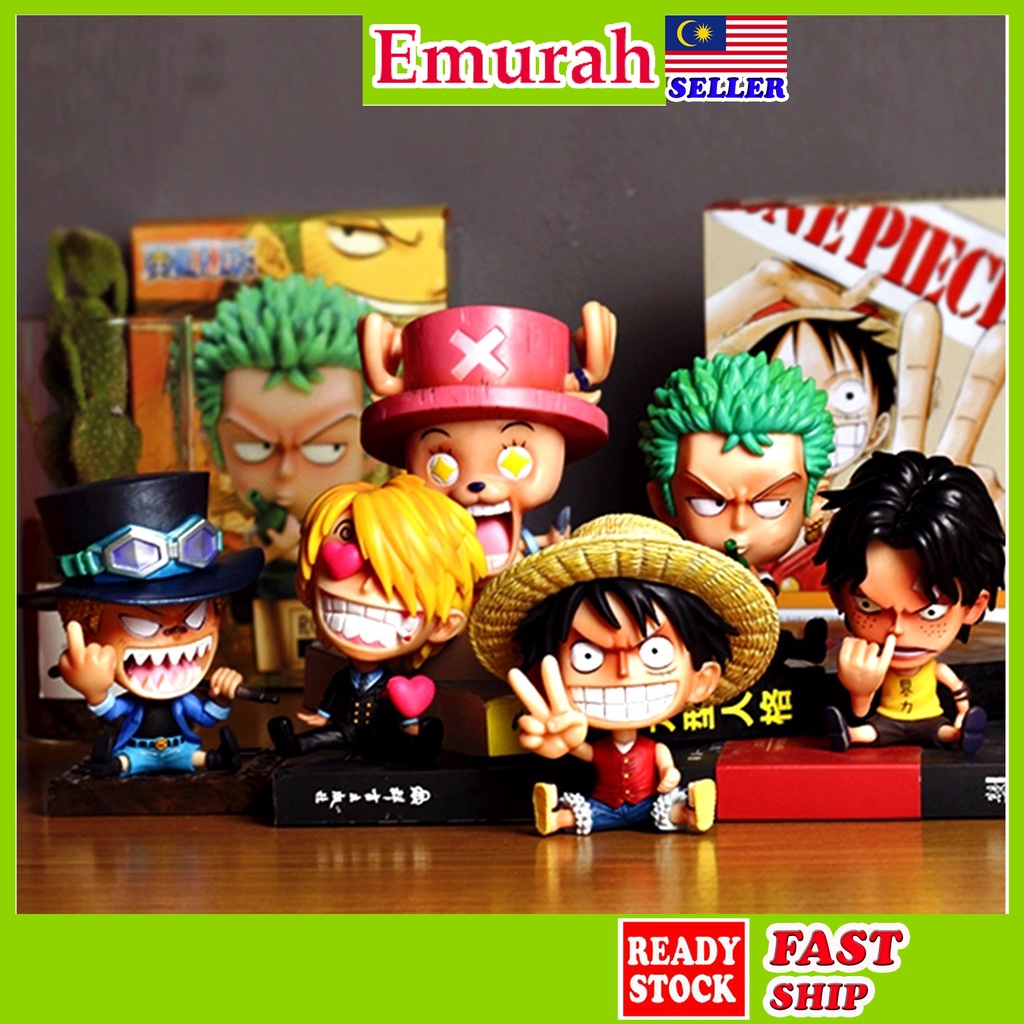 Anime One Piece Cute Mini Action Figure 10cm (QUALITY) Luffy Zoro Sanji ...