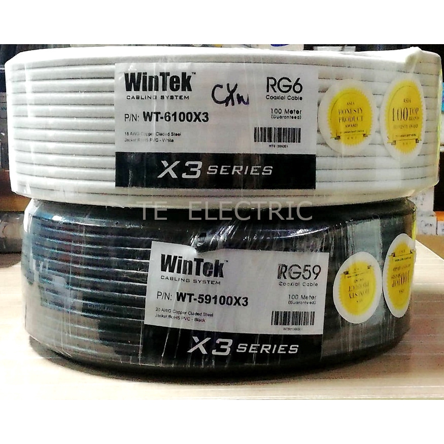 (100 METER) WINTEK RG6 RG59 COAXIAL CABLE WINTEK RG6 RG59 CCTV CABLE ...