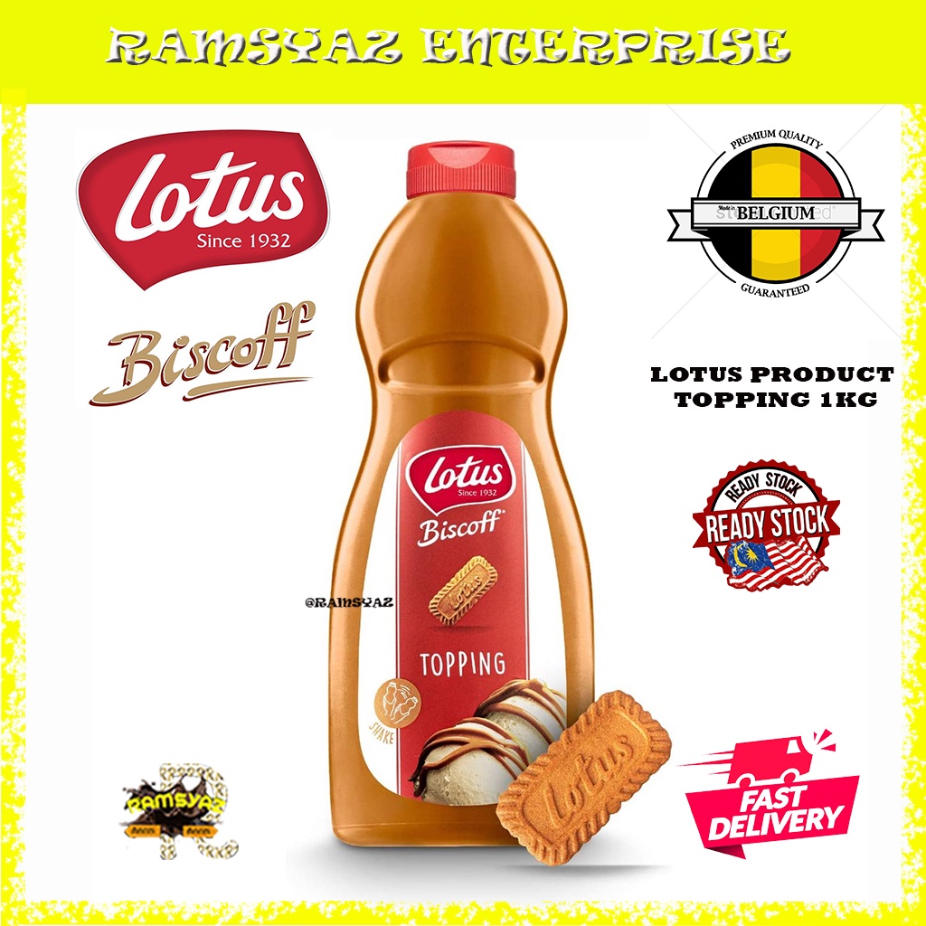 Lotus Biscoff Topping sauce squeezable 1kg🔥100% original Belgium🔥 ...