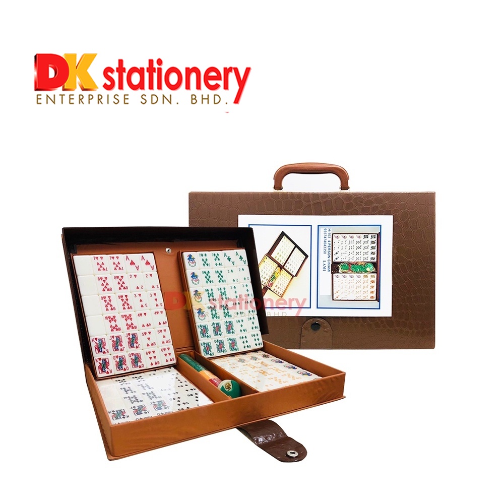 4 Person Rummy/Cinami/Lami/Mahjong Set Hand Carry Leather Box Casing ...