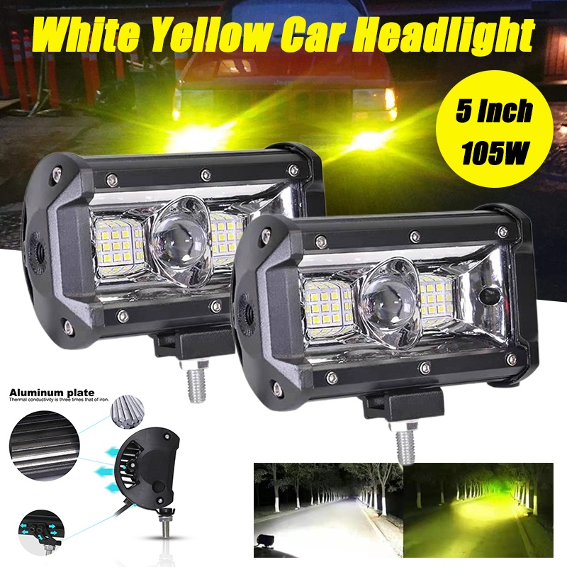 5 Inch Fog Lamp Sportlight 105W Driving FogDouble Color Yellow/White ...