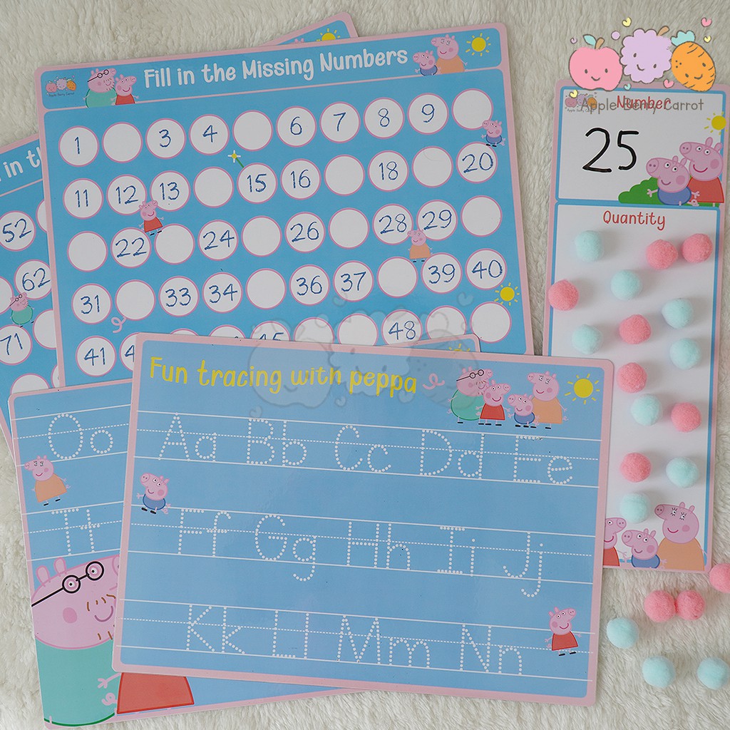 PEPPA PIG DINOSAURS/ DOC MCSTUFFINS/ - TRACING LETTERS, NUMBERS AND ...