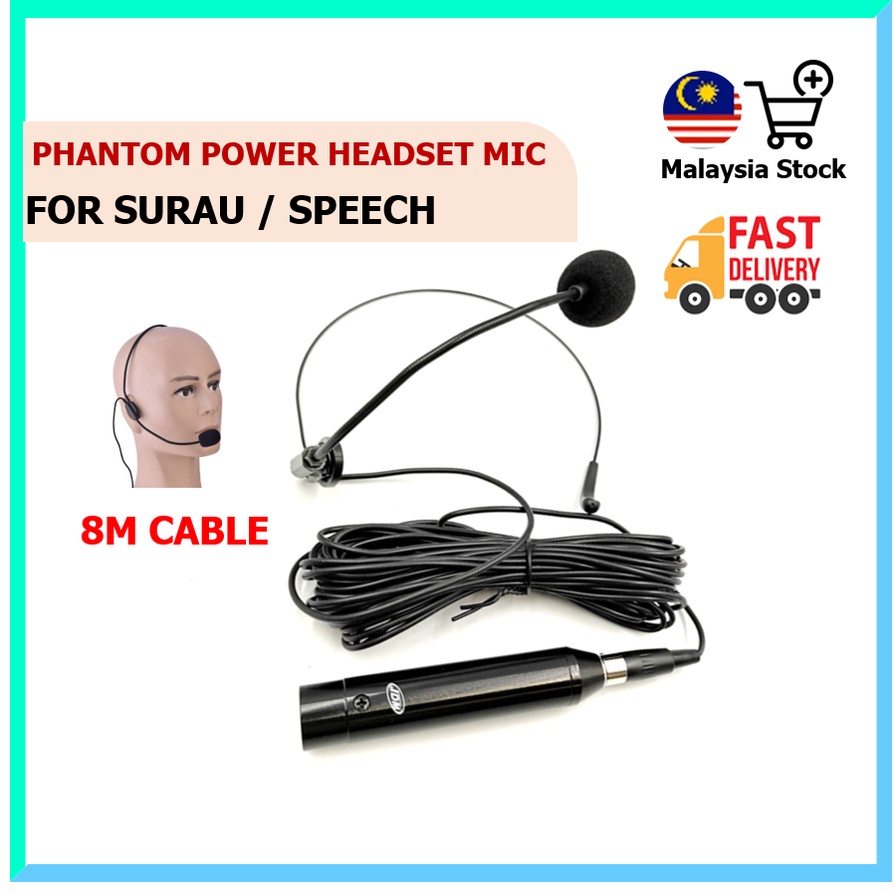 JDM EM603H Mic Imam Headset Microphone / Mikrofon With Phantom Power 8M ...
